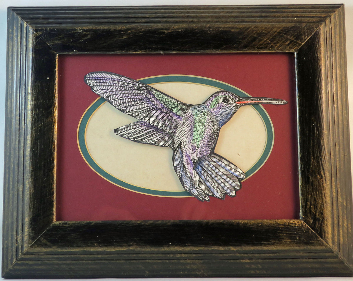 Hummingbird Original Framed Illustrations | Creepy Christine Art ...