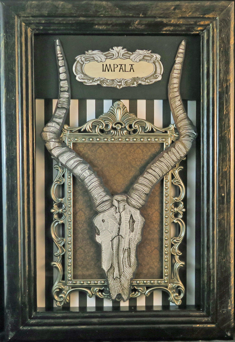 Impala Skull Original Framed Illustration | Creepy Christine Art ...