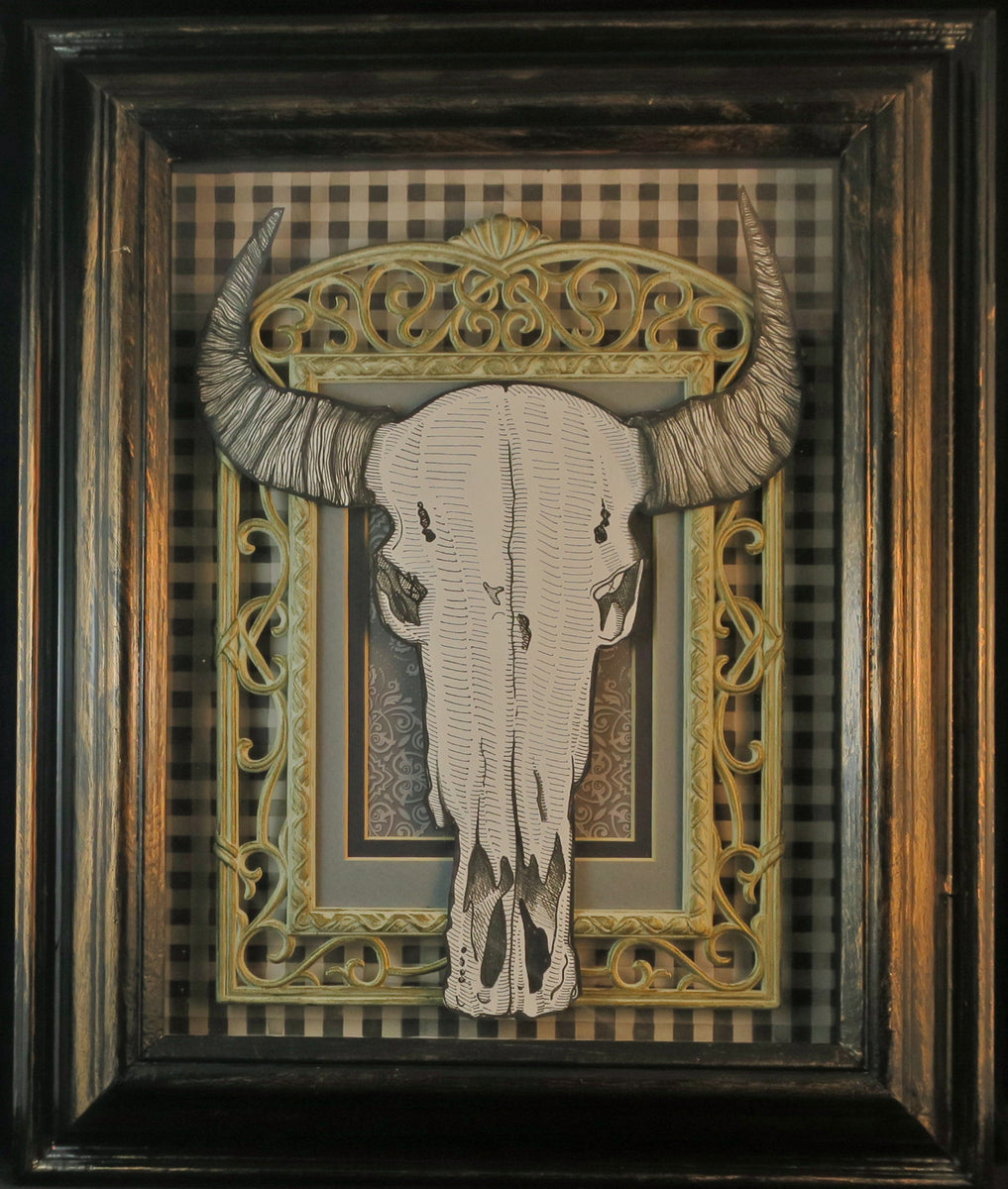 Yak Skull Original Illustration | Creepy Christine Art – CreepyChristine